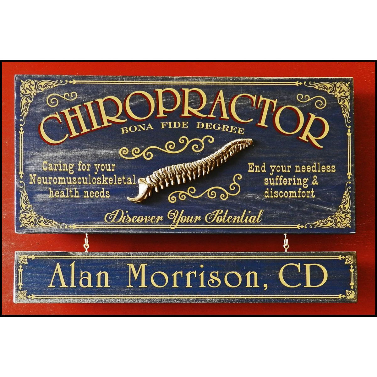 Chiropractor Wooden Plank Sign - Item #H0036 – For Counsel