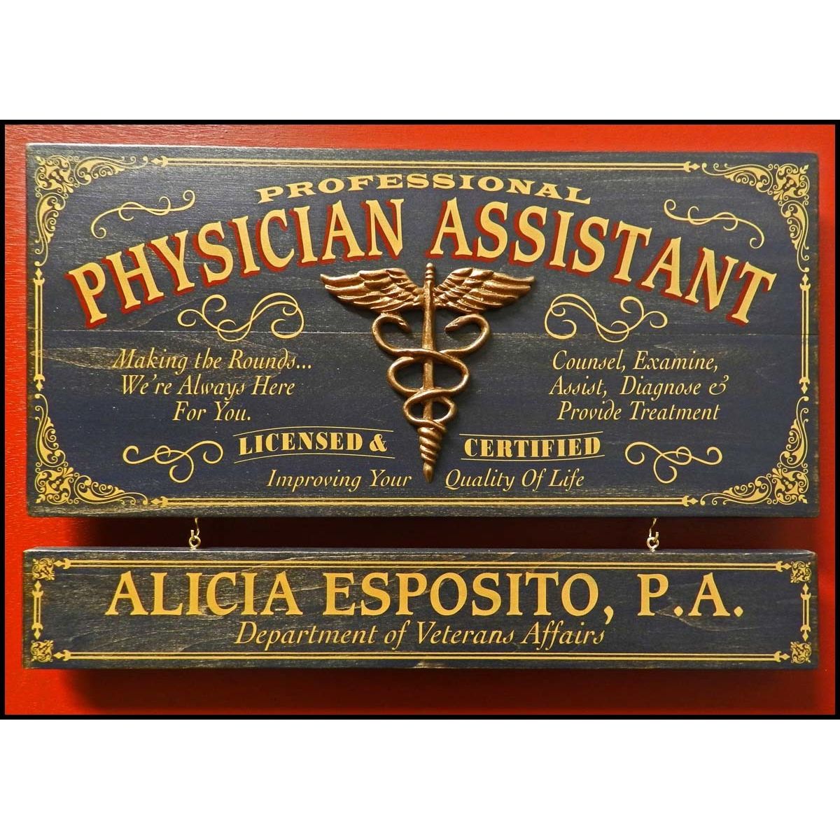 Physician Assistant Wooden Plank Sign - Item #H0037 – For Counsel